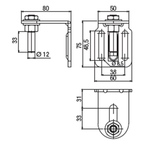 Gond de portail aluminium et portillon aluminium battant - Portail battant